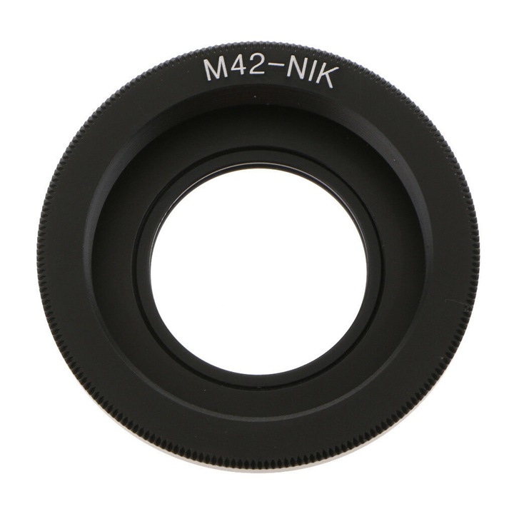Adaptor M42 - Nikon (montura F, AI, AF) cu lentila corectoare pentru ...