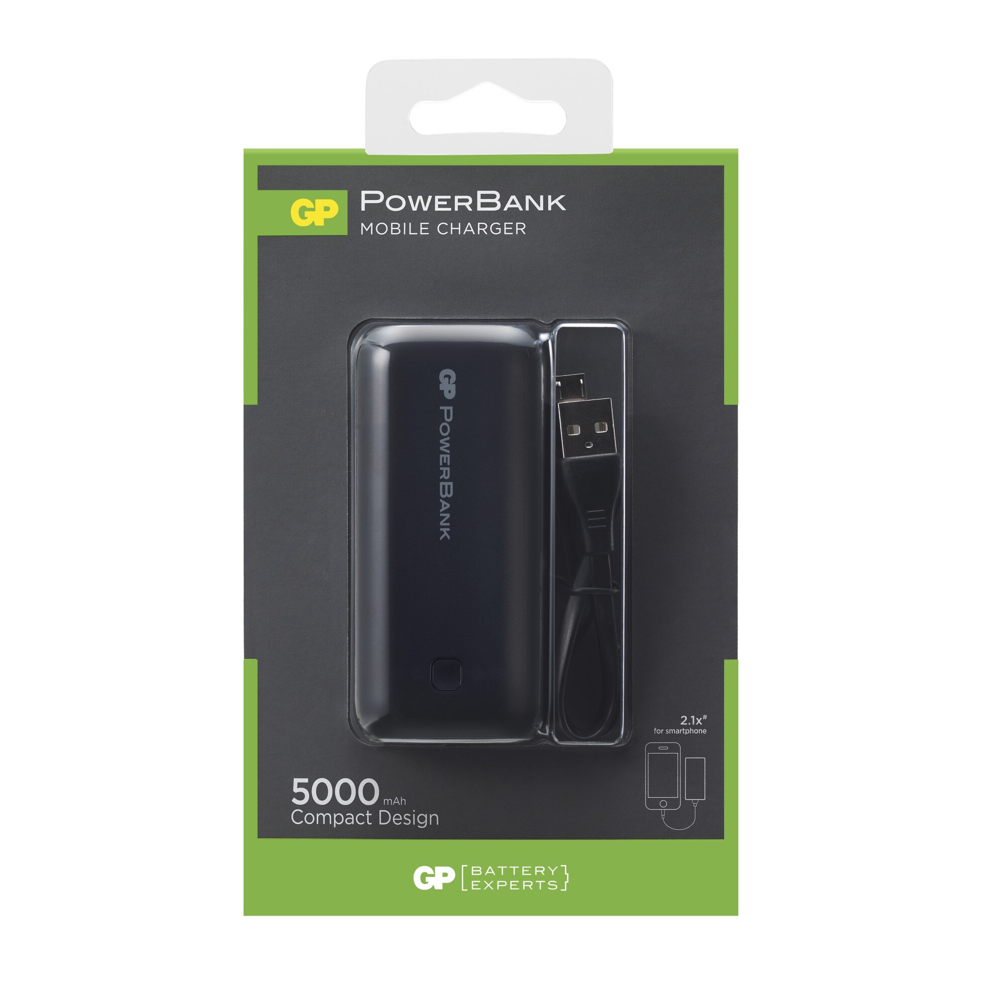 Acumulator portabil powerbank 5000mAh, GP, negru - eMAG.ro