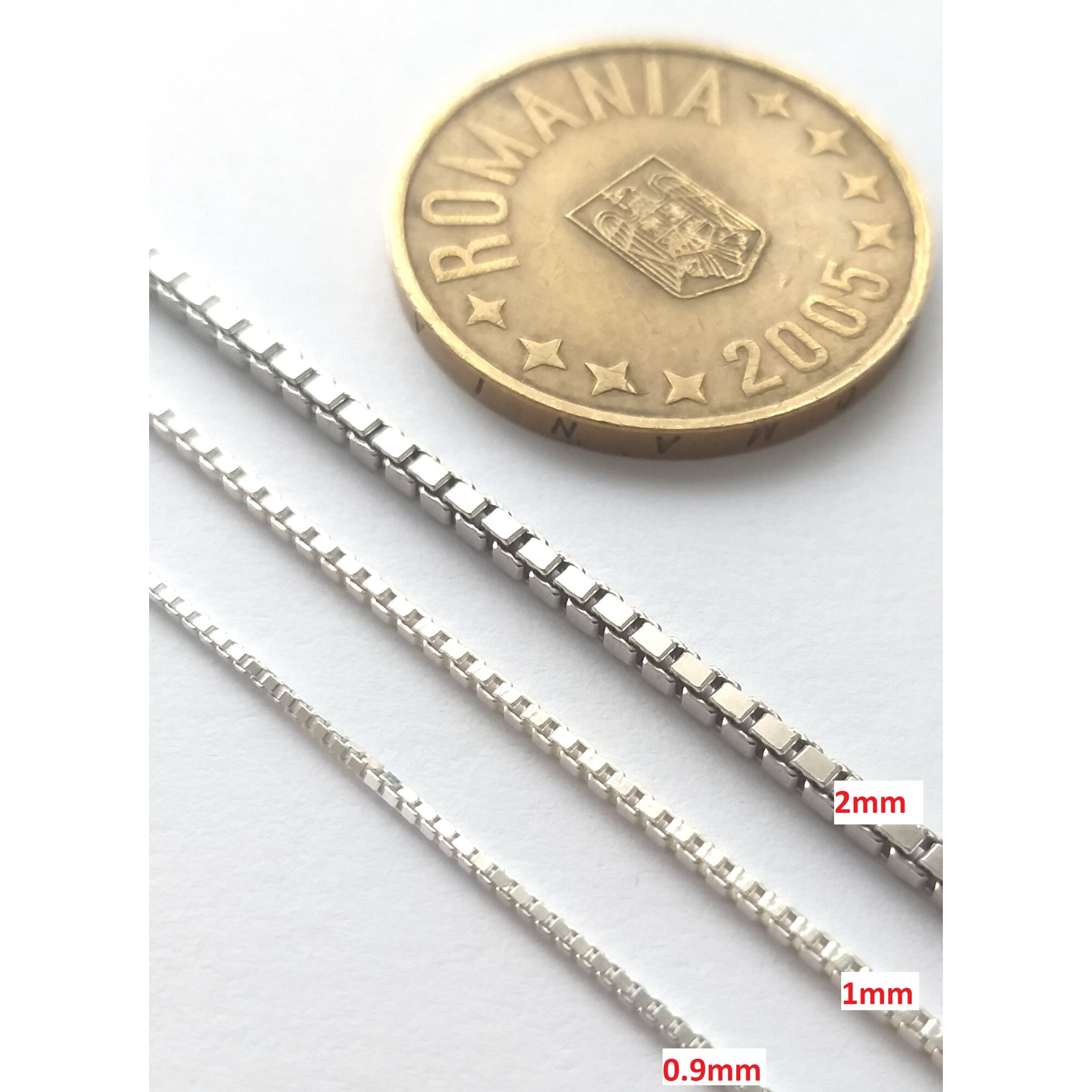 Lantisor Argint 925 cu design cubic - 60cm - eMAG.ro