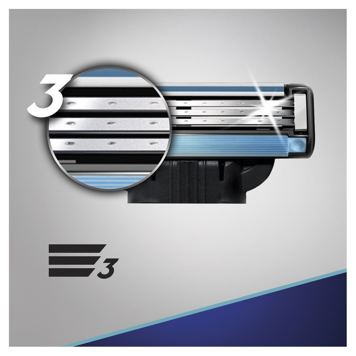 Rezerve aparat de ras Gillette Mach3 Regular, 10 buc - eMAG.ro