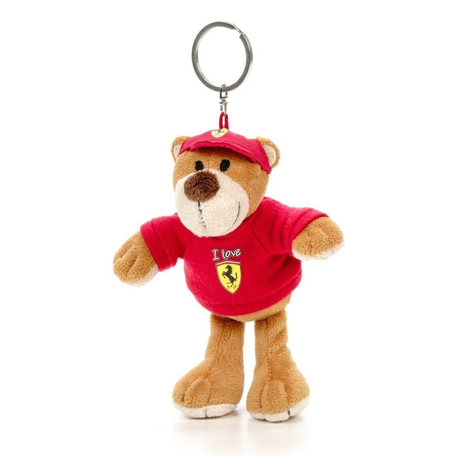Breloc, Ferrari Teddy Bear, Unisex, Multicolor, 14 cm, 2018 - eMAG.ro