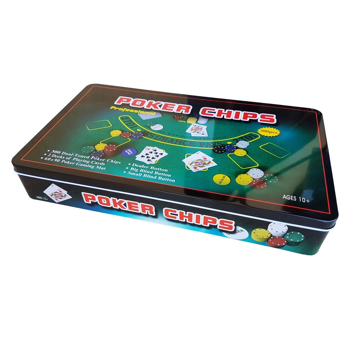 Set poker profesional, 300 de jetoane, 2 pachete de carti, jetoane ...