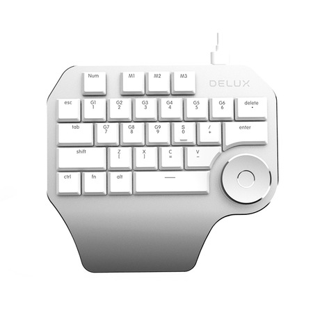 Клавиатура Delux Designer T11, сребрист, USB Type C, Сребрист Designer ...