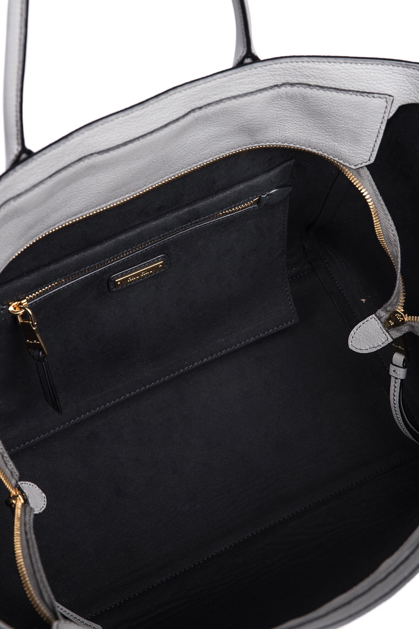 Geanta shopper Miu Miu, dimensiune mare, piele gri - eMAG.ro