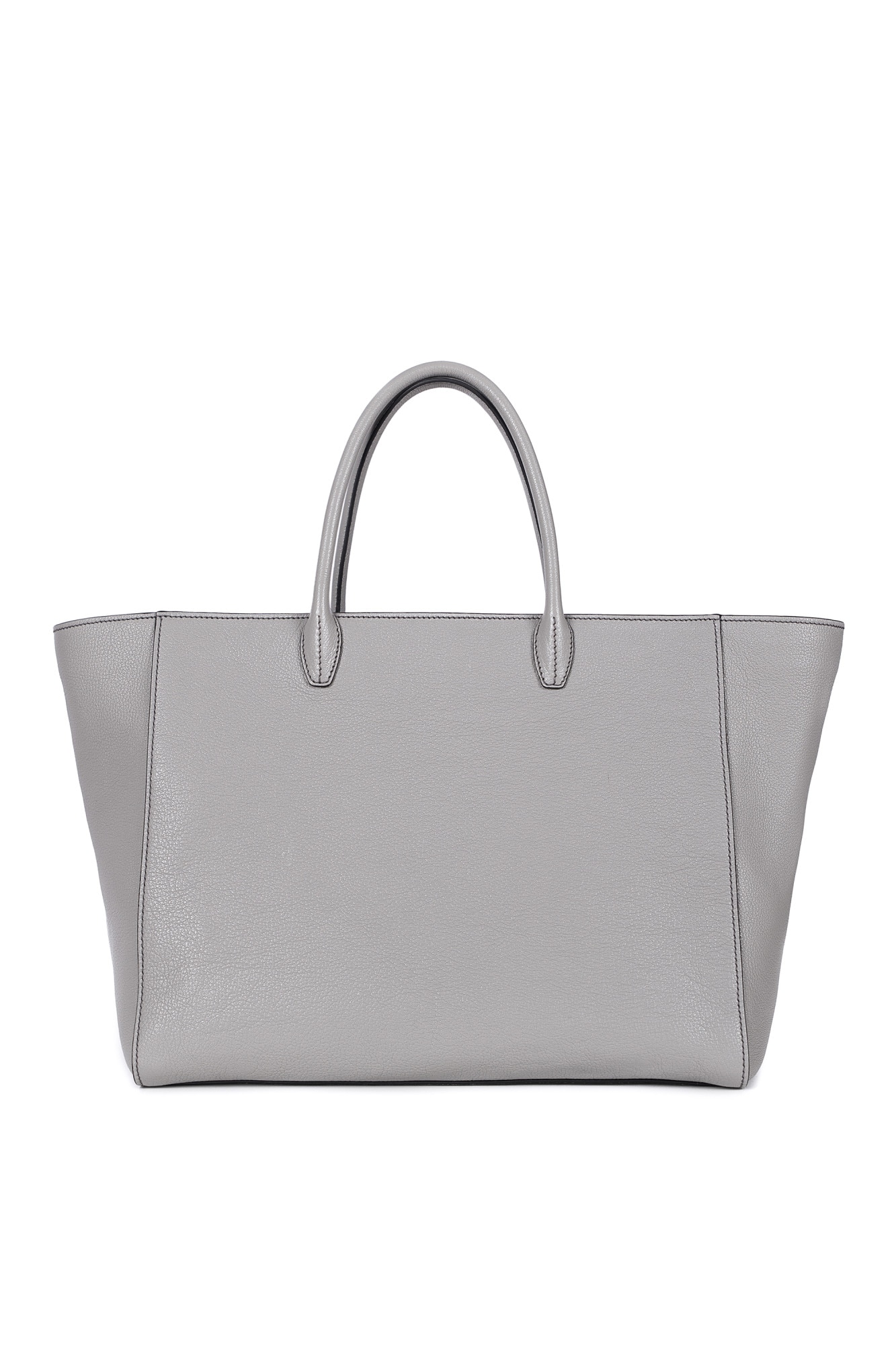 Geanta shopper Miu Miu, dimensiune mare, piele gri - eMAG.ro