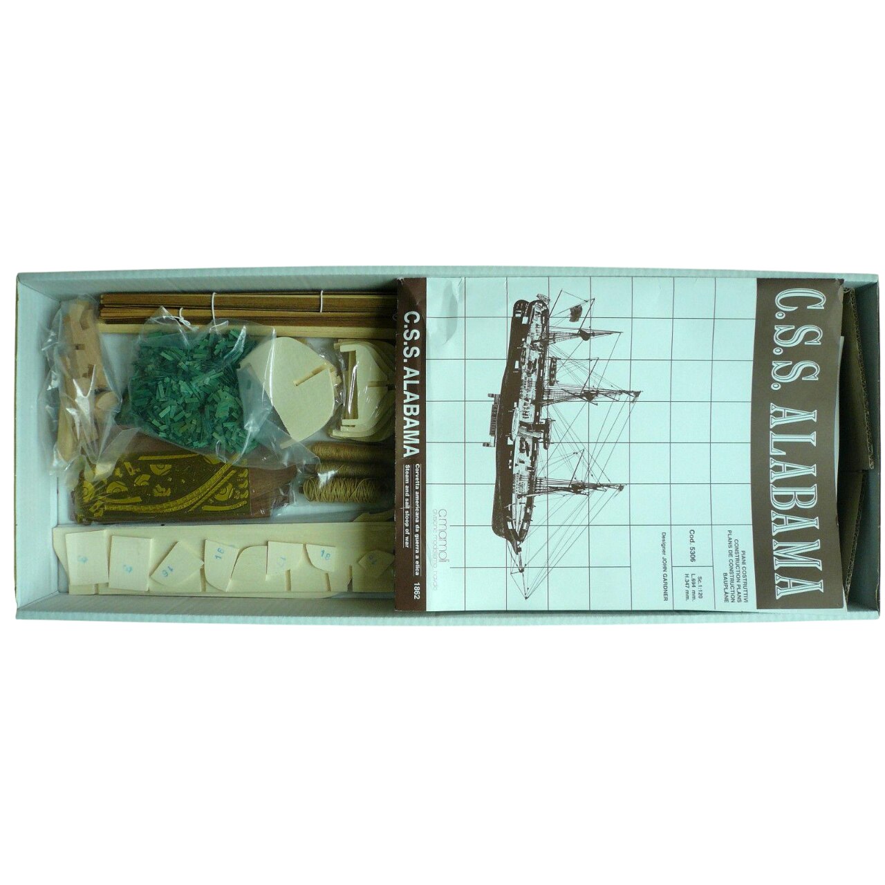 Kit corabie din lemn CSS Alabama, Scara 1:120, 14+ - eMAG.ro