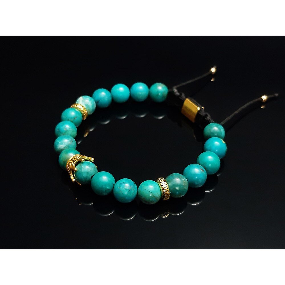 Bratara Turcuaz si Coroana Argint placata cu Aur - eMAG.ro