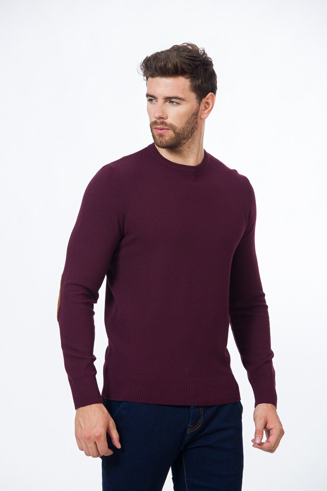 Pulover rosu bordo, BE YOU, structura bob, S INTL - eMAG.ro