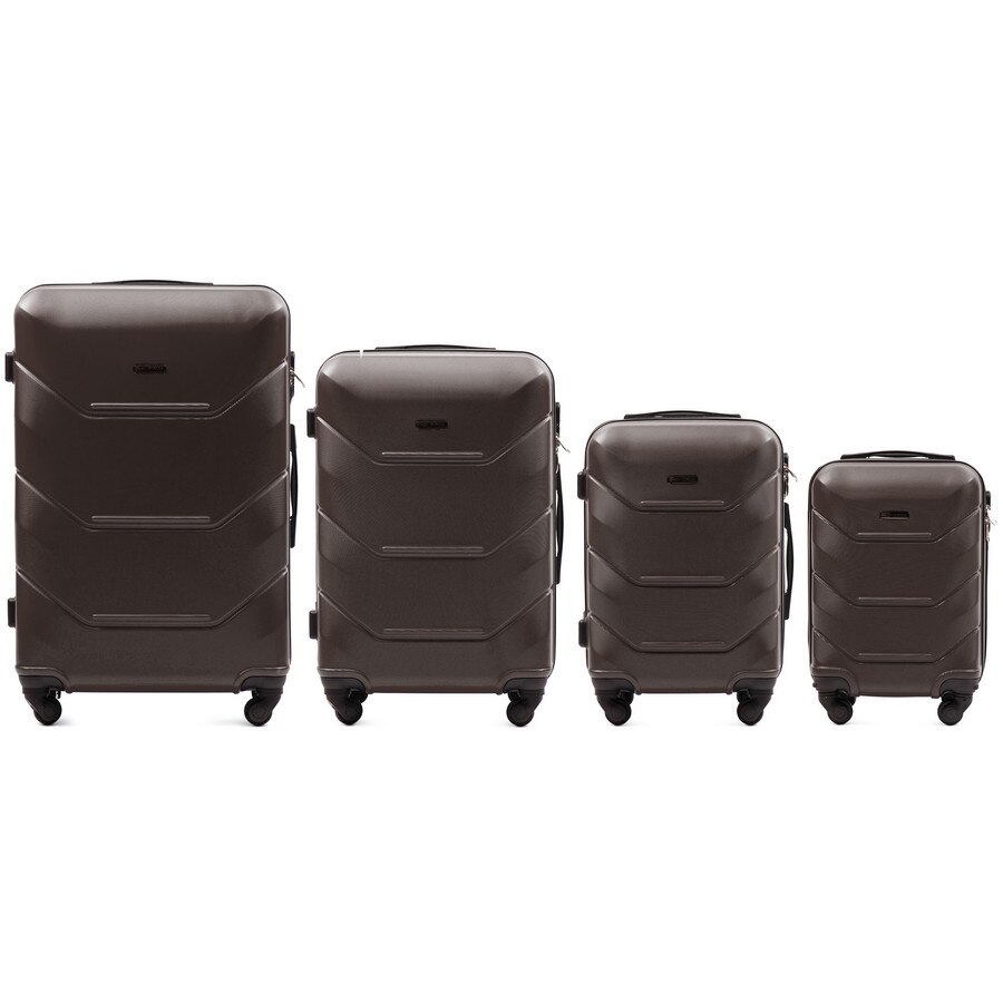 Set Troler, WINGS, PEACOCK, ABS, 4 Piese, Coffee - eMAG.ro