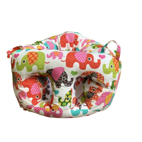 Fotoliu sezut Bebe cu elefant colorat, XL, Material textil - eMAG.ro