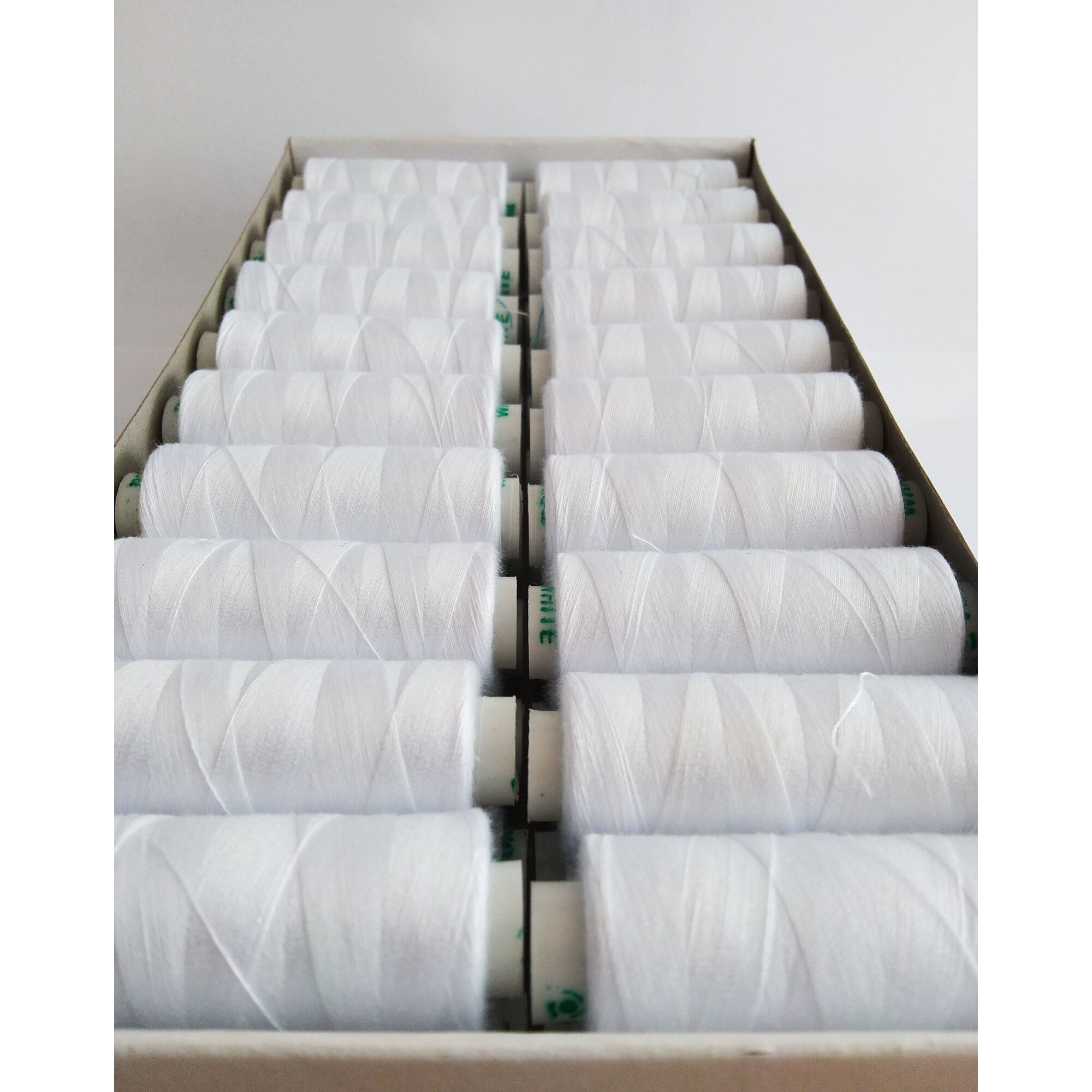 Set ata cusut 40 papiote, culoare Alb, 300 m papiota, poliester - eMAG.ro