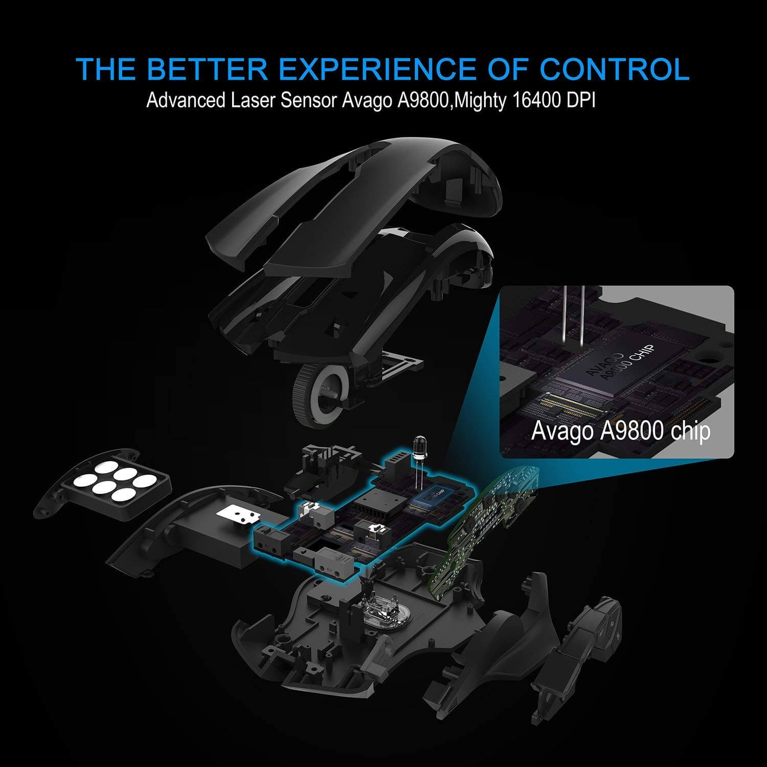 TeckNet M009 V2 Hypertrack Gaming Mouse - геймърска мишка (черна) - eMAG.bg