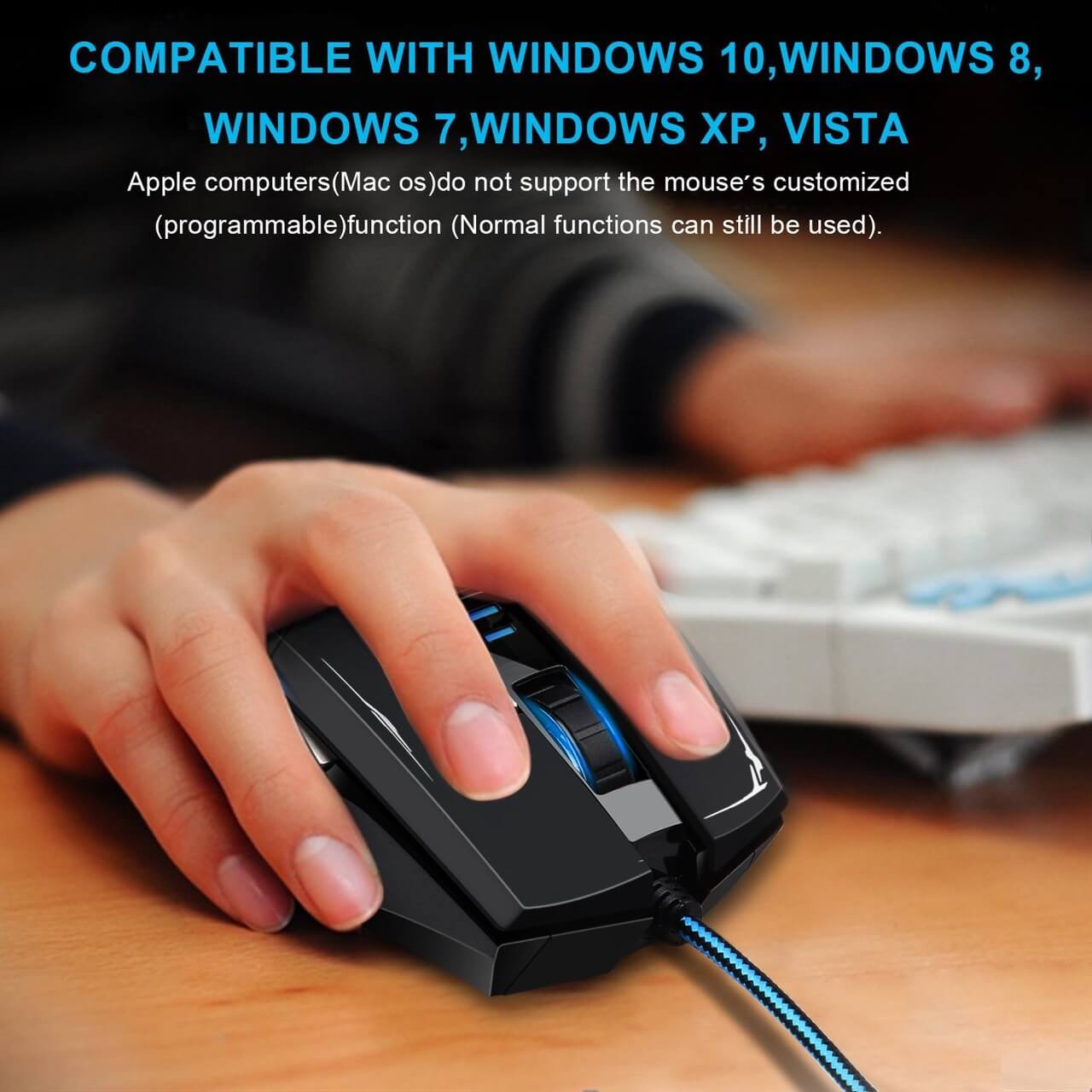 TeckNet M008 Laser Gaming Mouse - геймърска лазерна мишка (за Mac и PC ...