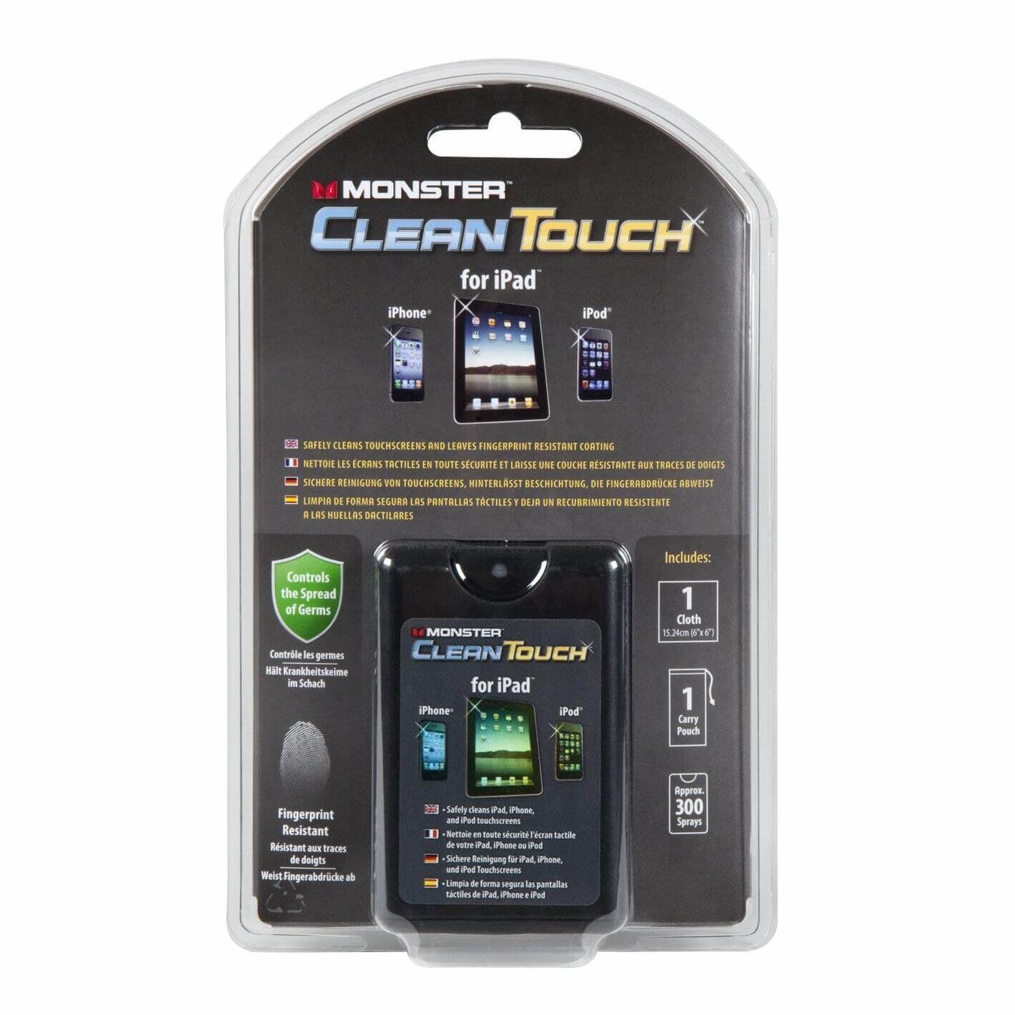 Monster Clean Touch Cleaning Set - антибактериален спрей и кърпичка за ...