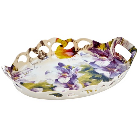 Tava servire ovala Noble Life, model floral - eMAG.ro