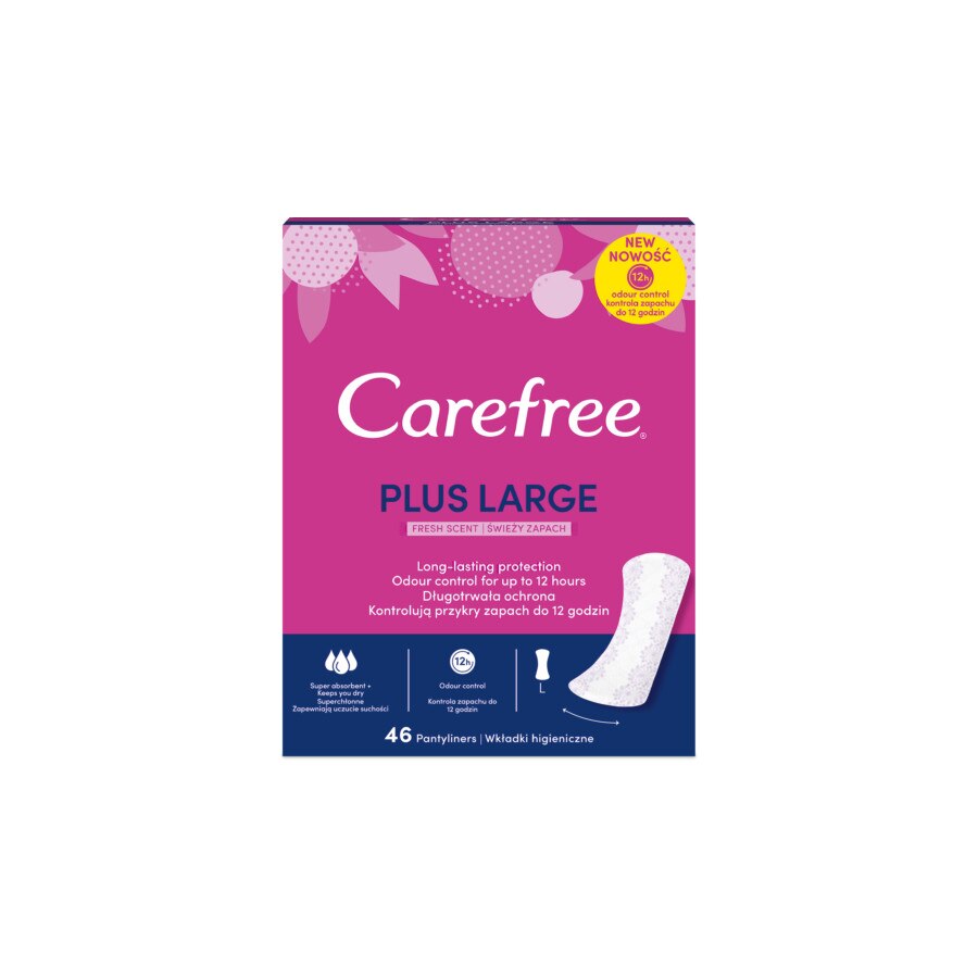Carefree Plus Large Fresh 46 db - eMAG.hu