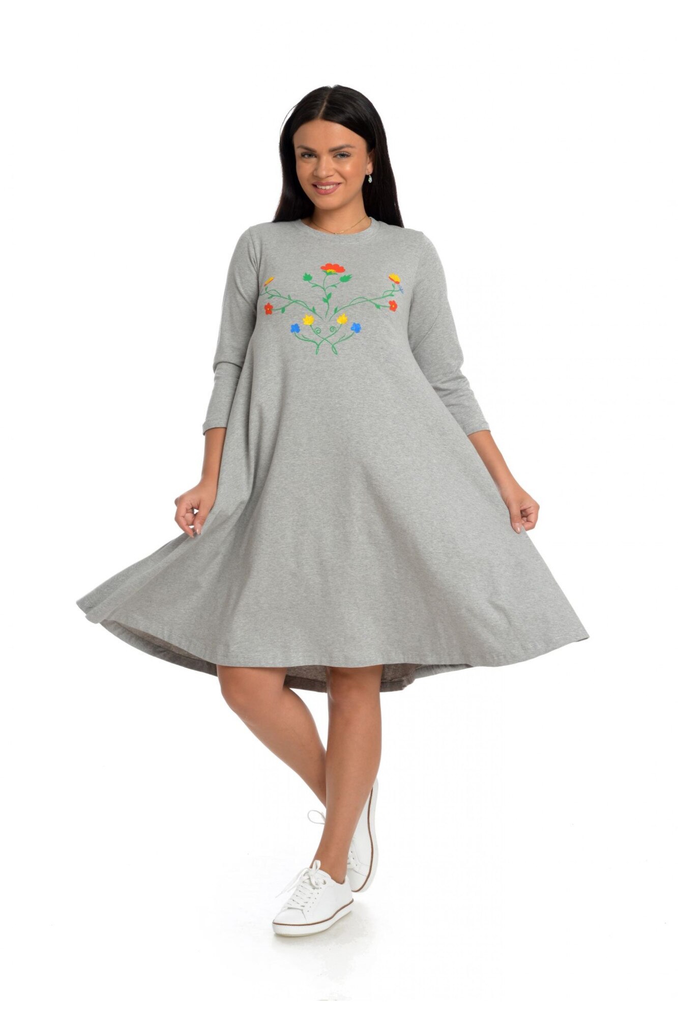 Rochie Dama Gri cu Buzunare - eMAG.ro