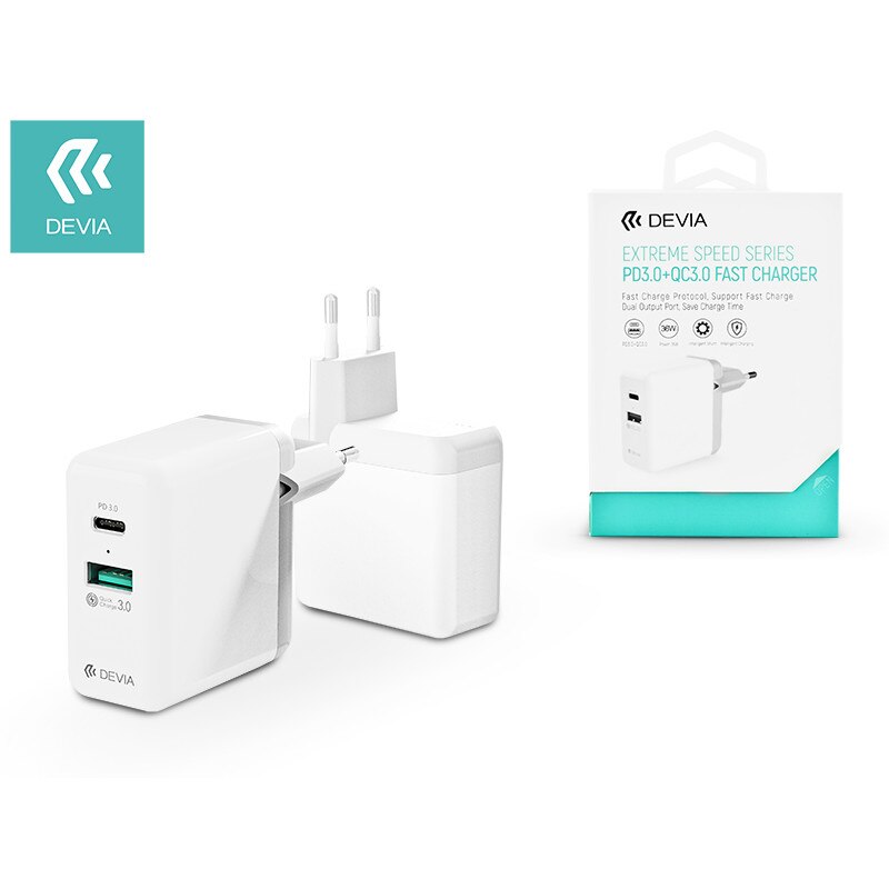 Devia Hálózati Töltő Adapter Usb Type C Bemenet 5v 3a Devia