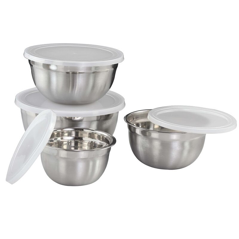 Cutii alimentare inox Dekassa, 4 piese, capace - eMAG.ro