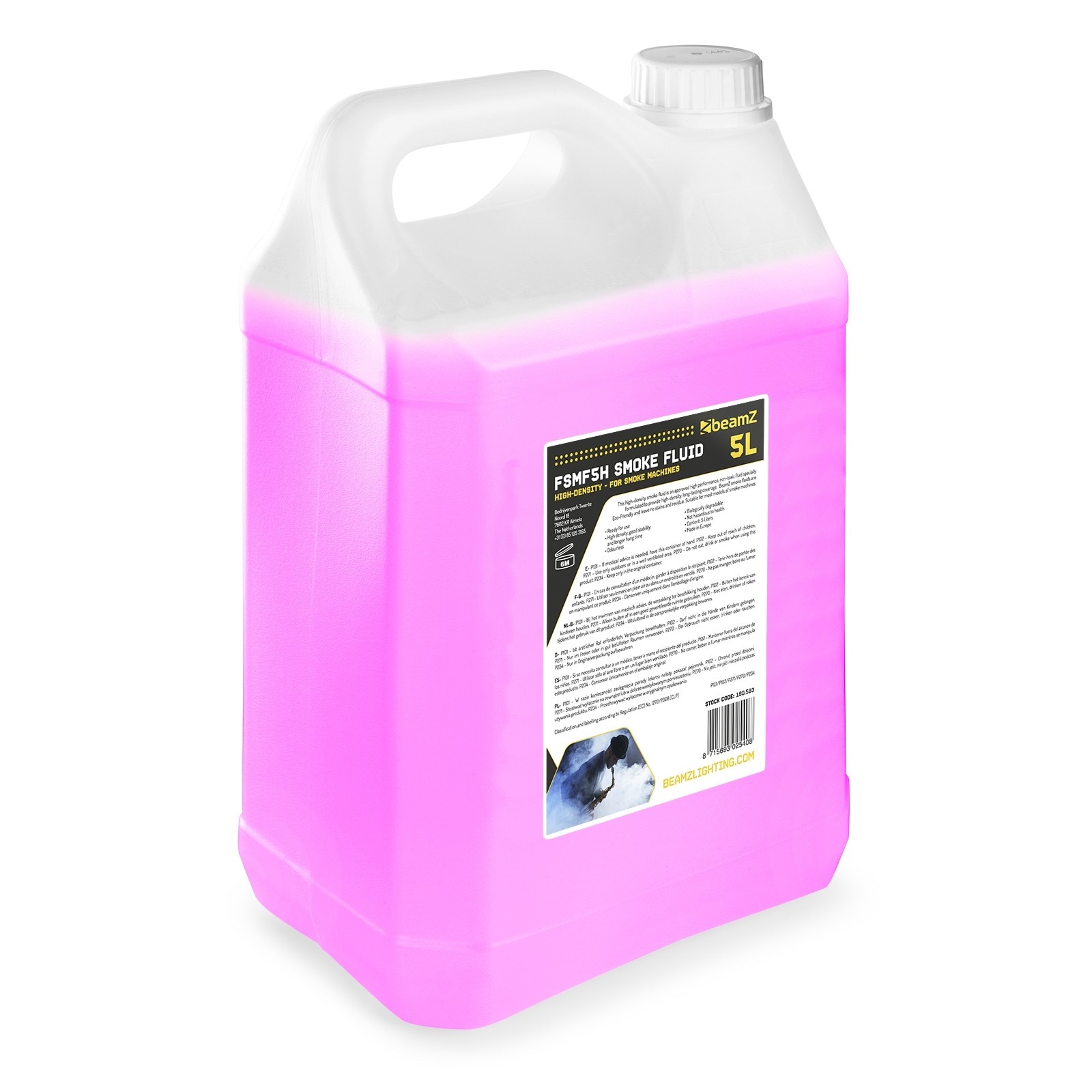Lichid de fum de inalta densitate, 5 litri, roz, BeamZ FSMF5H - eMAG.ro