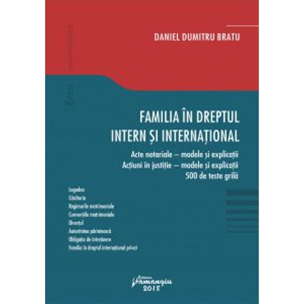 Familia in dreptul intern si international - Daniel Dumitru Bratu - eMAG.ro