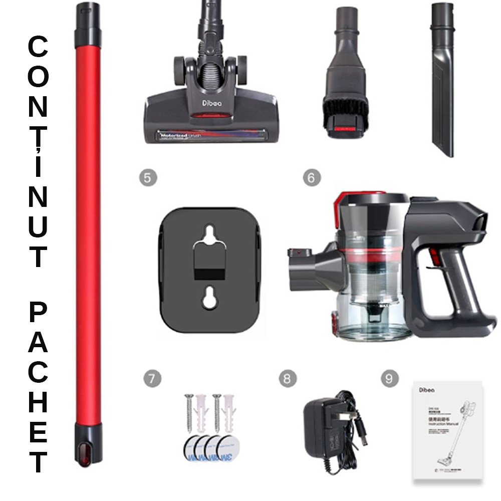 Aspirator vertical DIBEA D008,Perie Rotativa - eMAG.ro