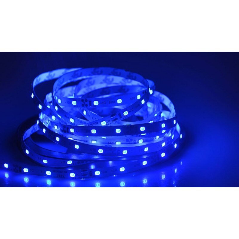 Banda Led Fl 3528 60 Led M De Exterior Dc 12v 4 8w M Albastru