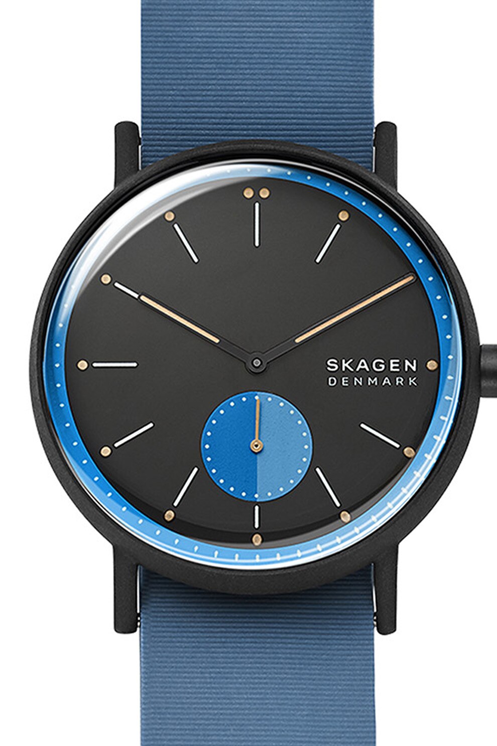 Skagen, Ceas analog cu o curea de silicon, Albastru - eMAG.ro