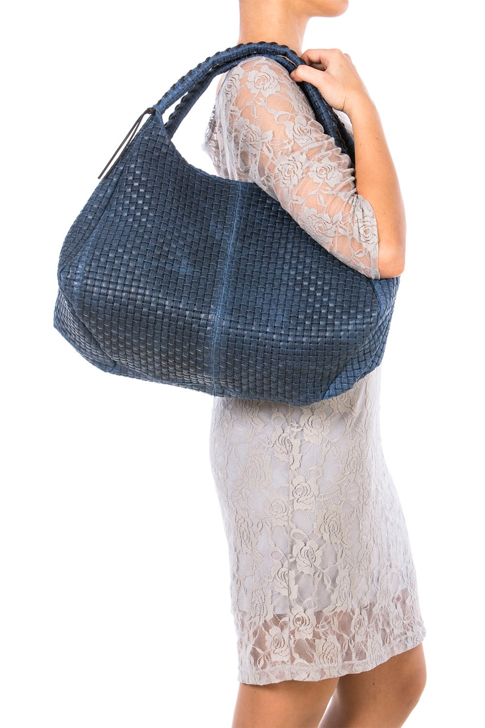 Lucca Baldi, Кожена чанта, Тъмносин - eMAG.bg