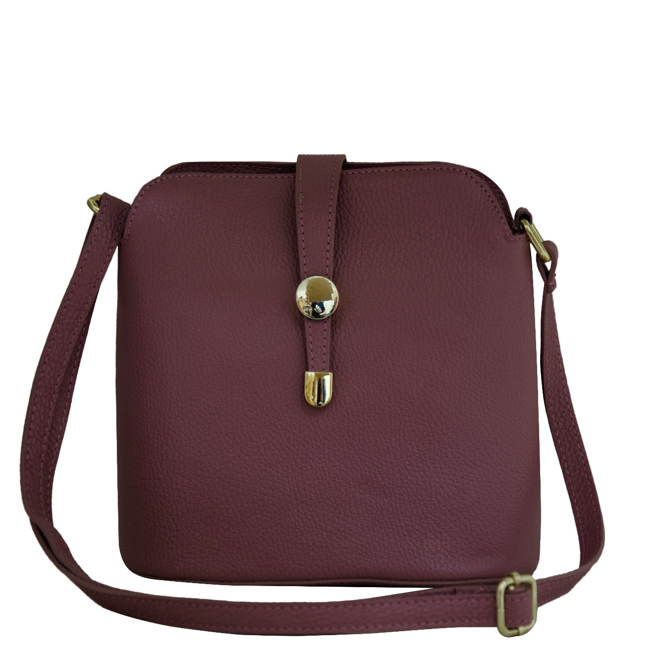 Geanta crossbody de dama din piele naturala, Eva 2 roz aprins - eMAG.ro