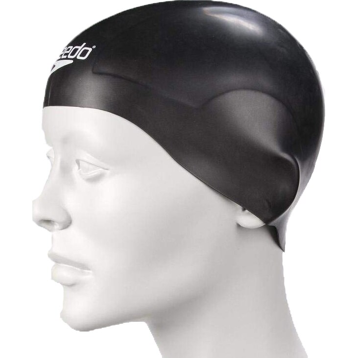 Casca inot adulti din silicon Speedo Aqua V Racing, one size, negru/alb ...