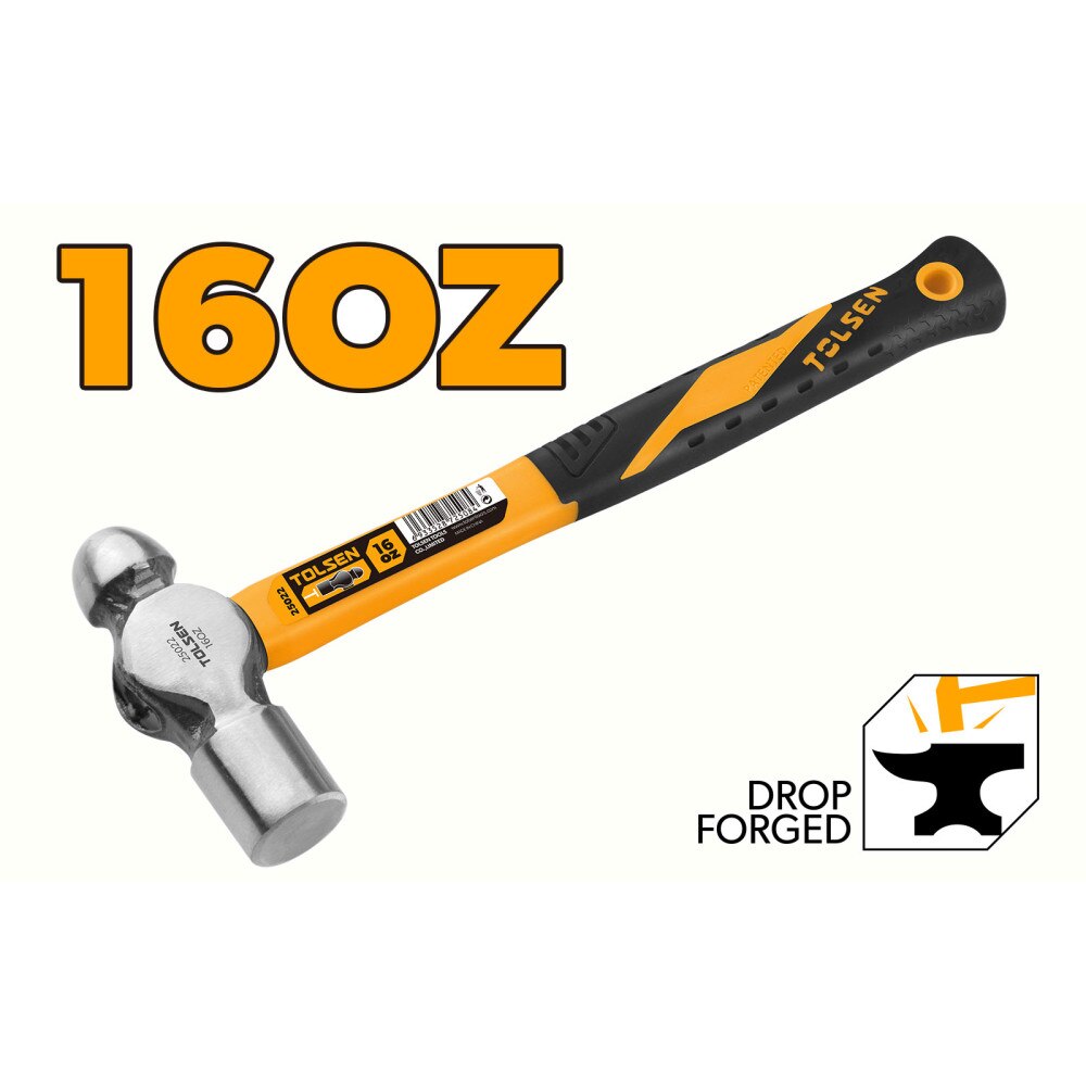 Ciocan cu cap sferic 450 g, maner din fibra de sticla GRIPro, Tolsen ...