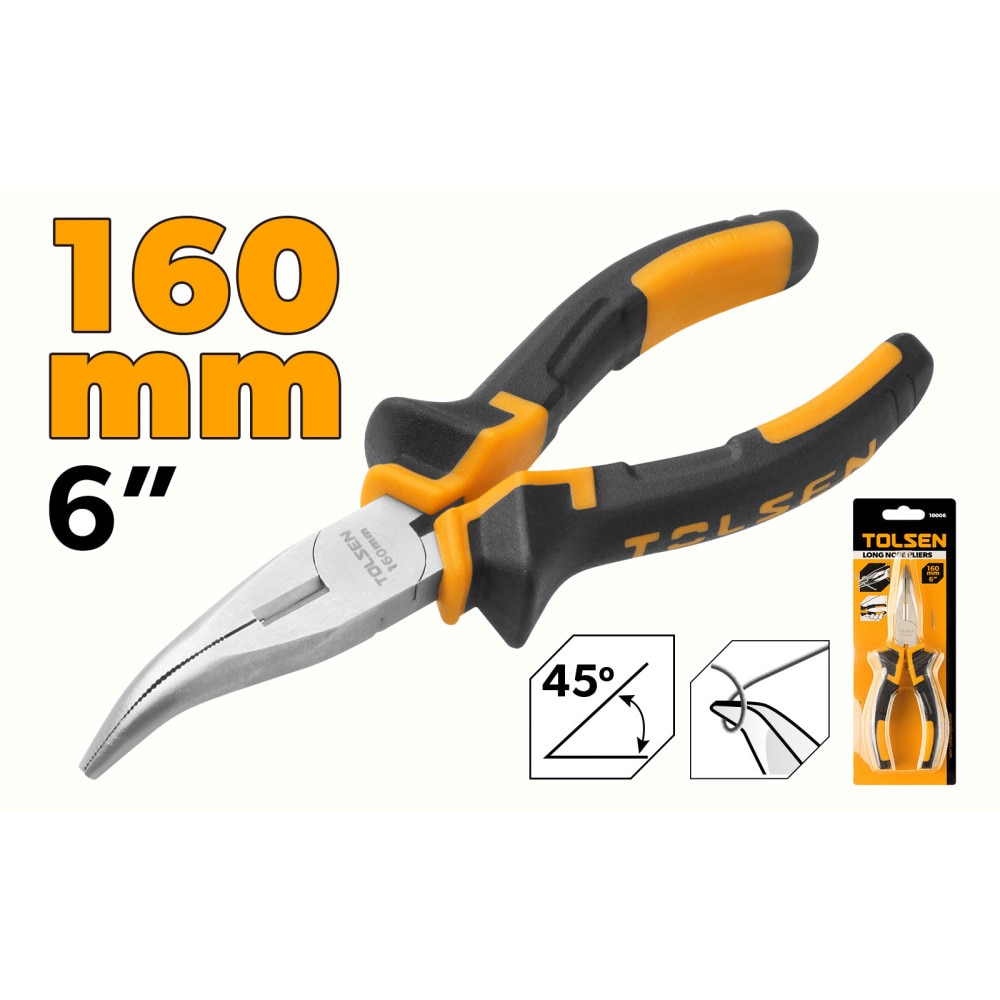 Cleste cu varf ascutit indoit 160 mm, Tolsen - eMAG.ro