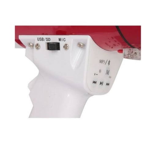 Megafon beépített mikrofonnal, 50W, szirénával, USB-port, AUX bemenet ...