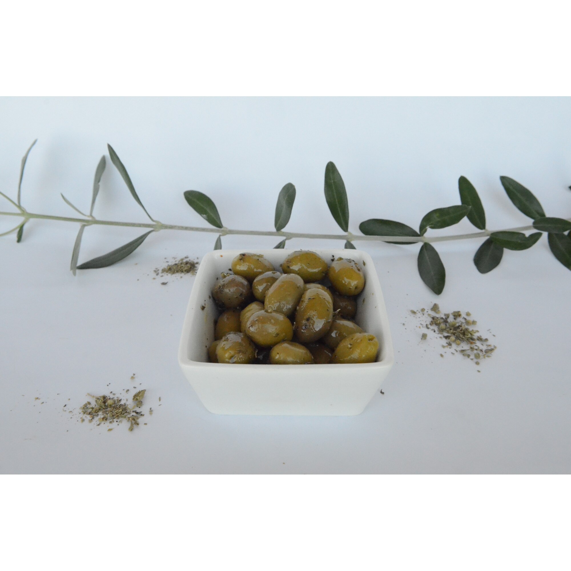 Masline verzi Halkidiki cu oregano, Olive's Life, 250g - eMAG.ro