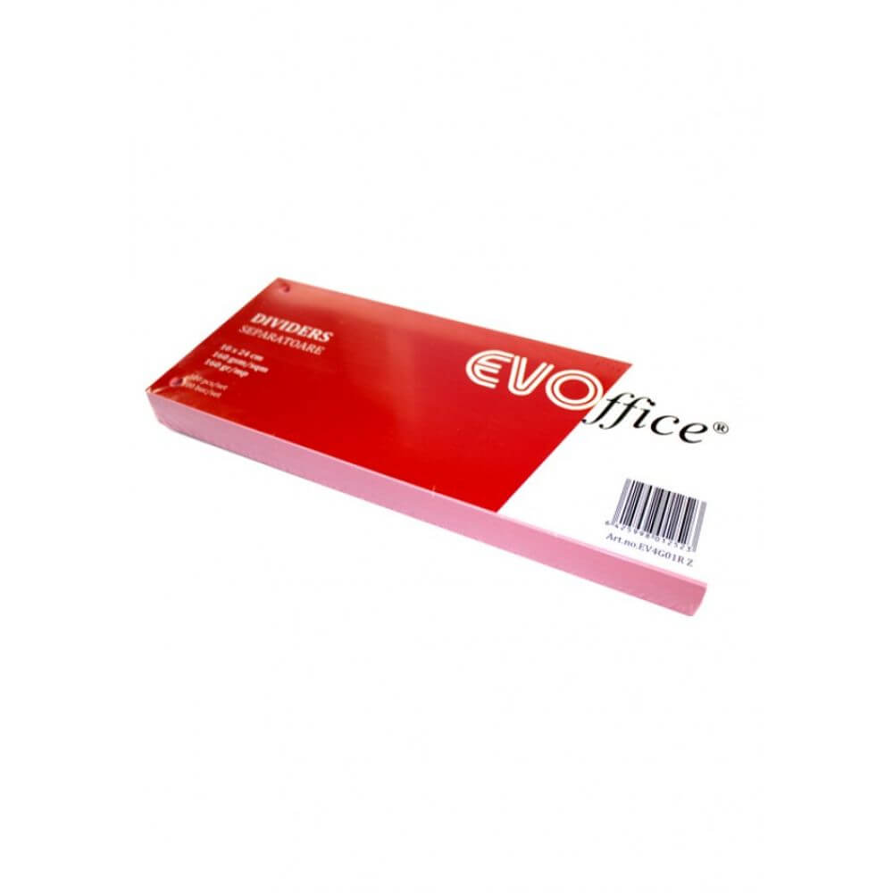 Separatoare din Carton, Dimesiune 10x24 cm, 100 File/Set, Culoare Roz ...