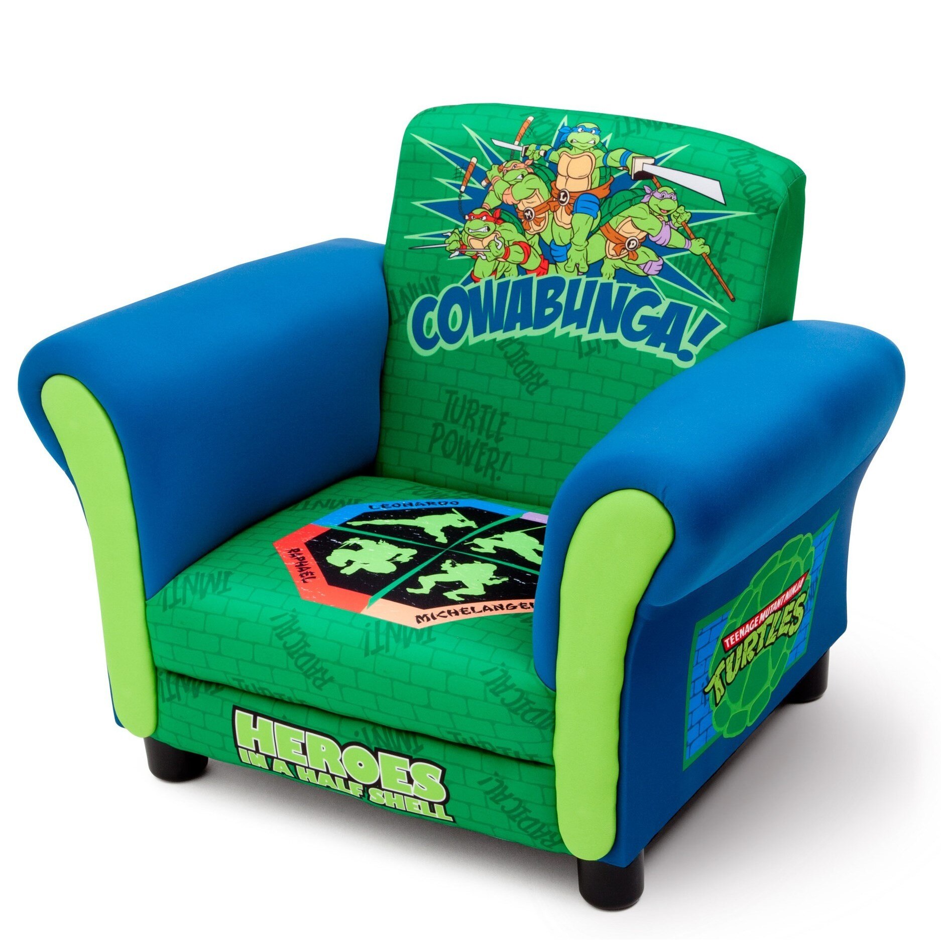 Fotoliu cu cadru din lemn Testoasele Ninja - eMAG.ro