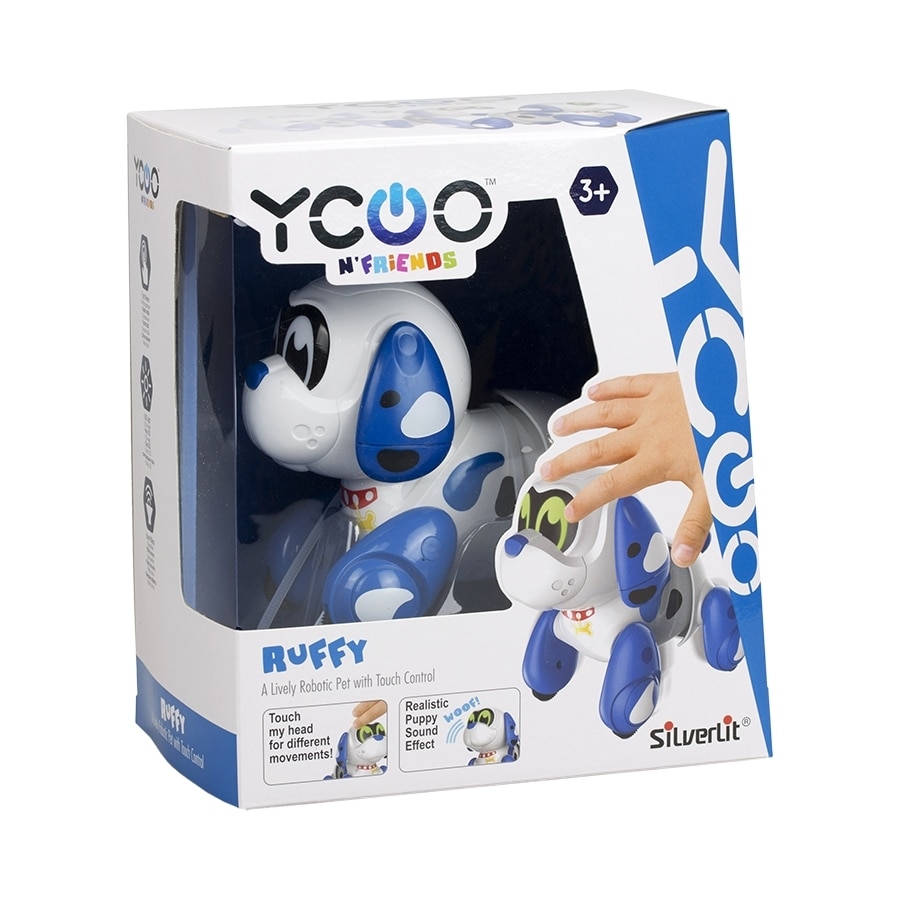 Robot catel albastru cu functii complete, pentru copii, model unisex ...