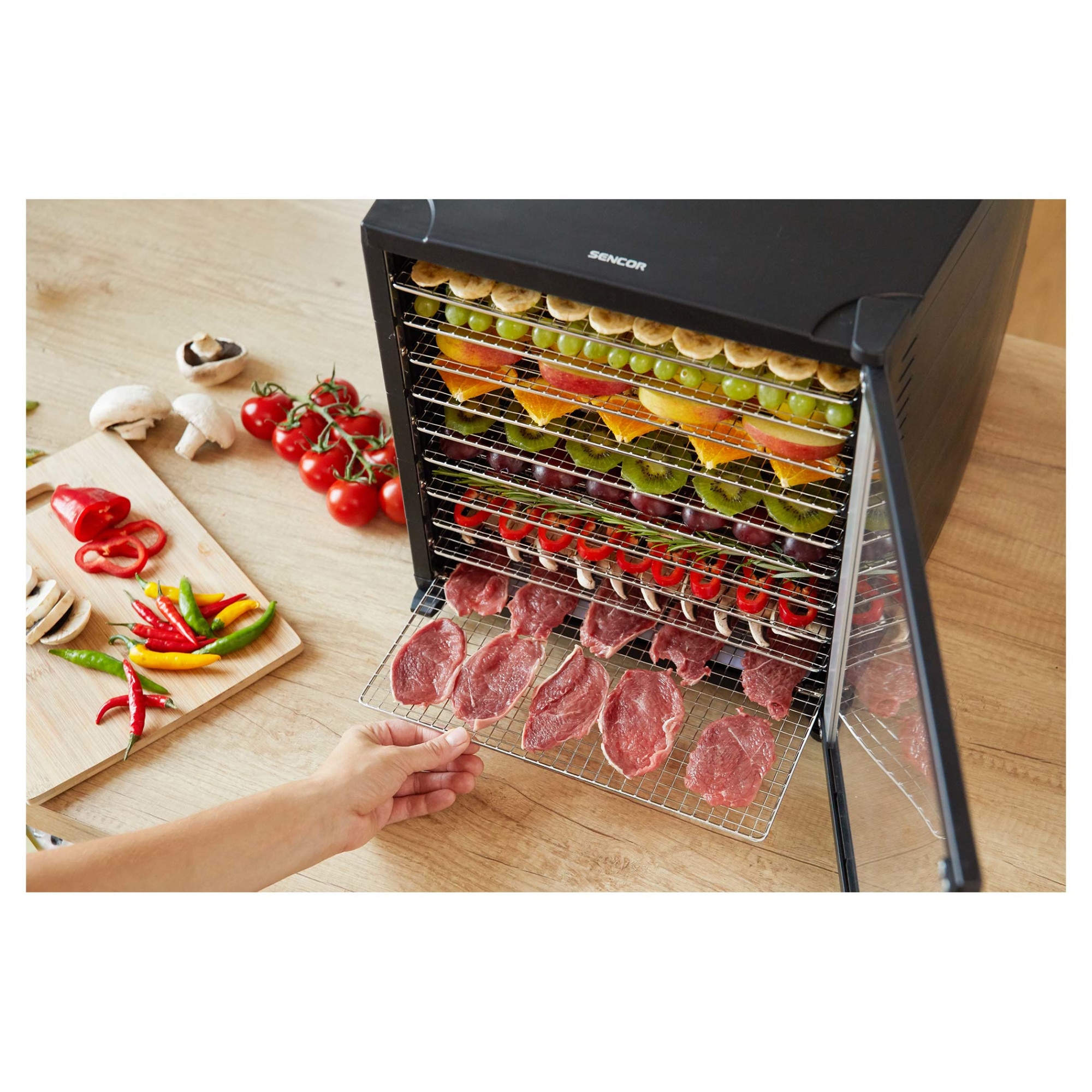 Uscator fructe, Sencor, 800 W, Negru - eMAG.ro
