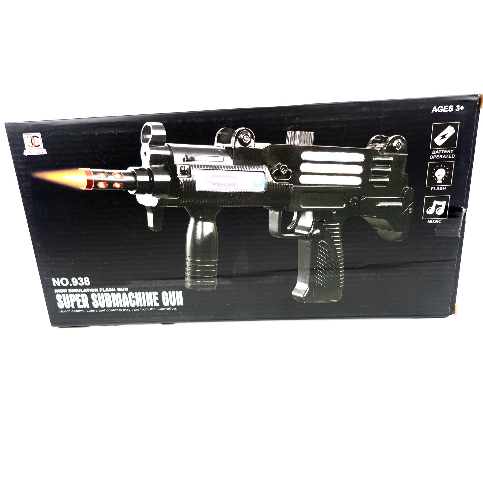 Mitraliera automata, model UZZI, cu luminite, sunete si vibratii, 35 cm ...