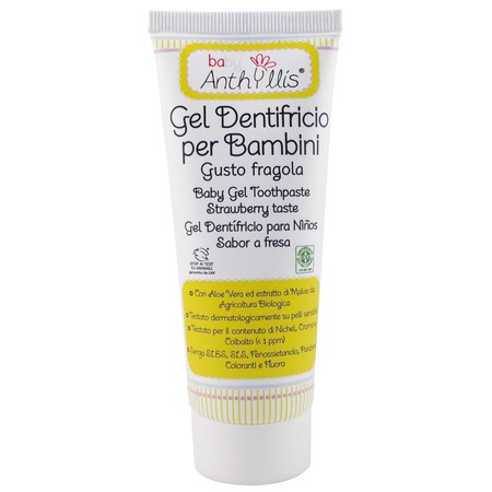 Pasta de dinti pentru copii cu capsune Eco Bio Baby Anthyllis Gel 75ml ...