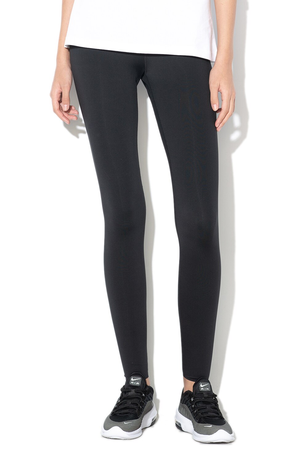 Nike, Colanti cu tehnologie Dri-Fit, pentru fitness One Luxe, Negru, M ...