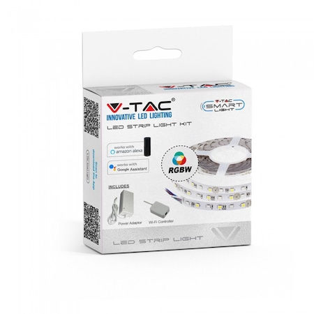 Set banda LED inteligenta, V-TAC, Wi-Fi, smart home compatibila cu ...