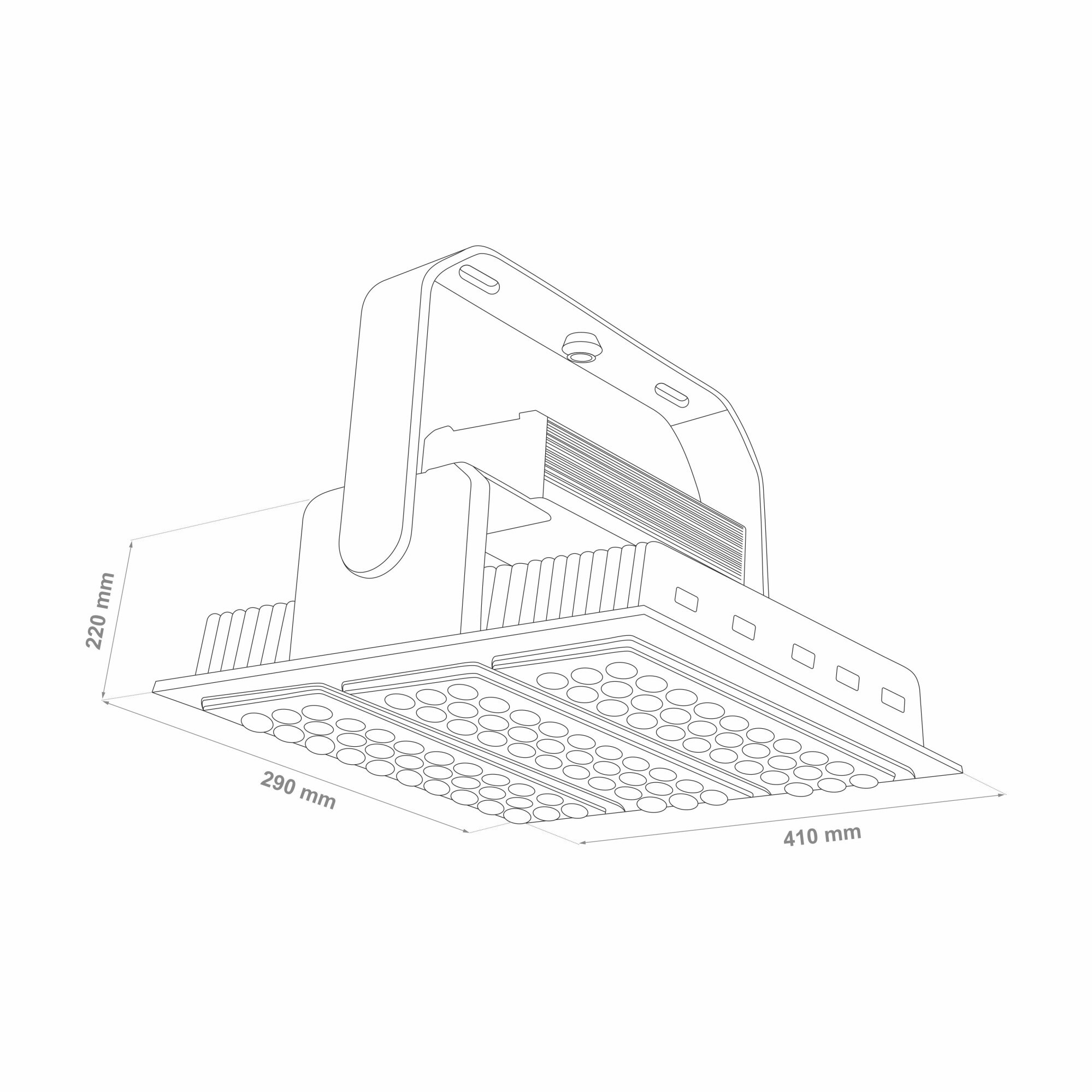 Proiector industrial IP65 LED 135W/ora, 18900lm - 50 000 ore, 5700K ...