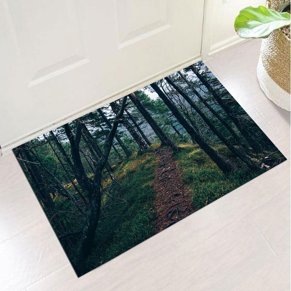 Covor Intrare Impermeabil Pres PVC Art Factory Carare prin padure, 50 x ...