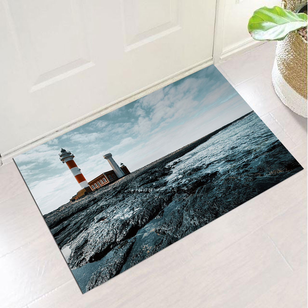 Covor Intrare Impermeabil Pres PVC Art Factory Peisaj cu apa si far, 50 ...