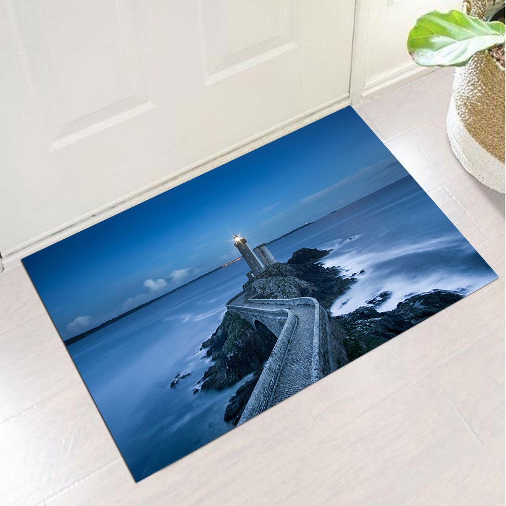 Covor Intrare Impermeabil Pres PVC Art Factory Farul de langa mare, 50 ...