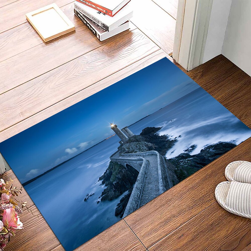 Covor Intrare Impermeabil Pres PVC Art Factory Farul de langa mare, 50 ...