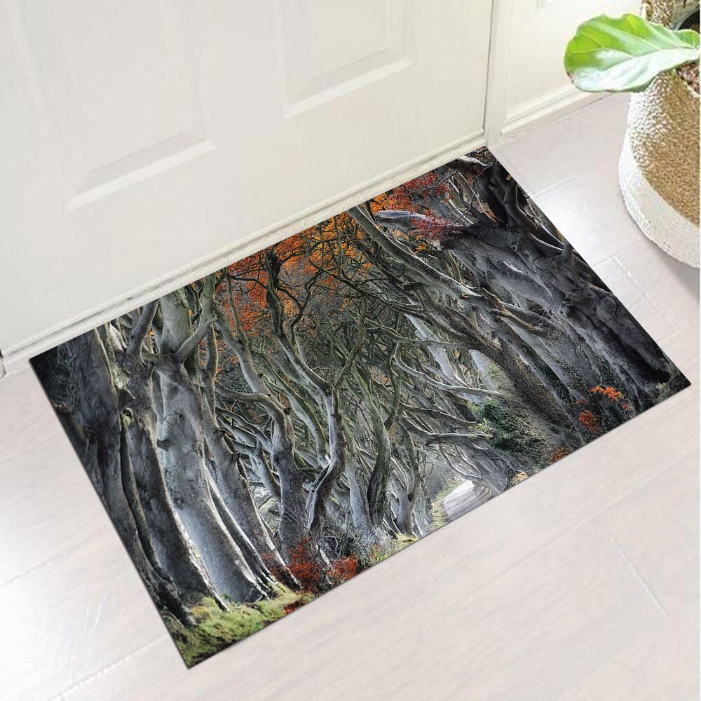 Covor Intrare Impermeabil Pres PVC Art Factory O padure altfel, 50 x 70 ...