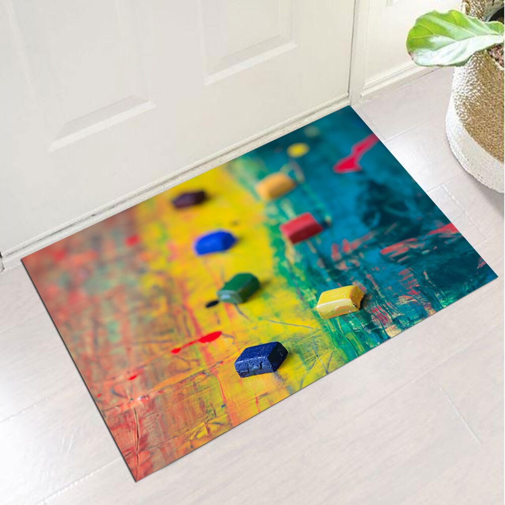 Covor Intrare Impermeabil Pres PVC Art Factory Tablete Colorate, 50 x ...